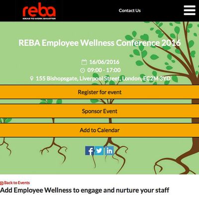 You're invited to the REBA Employee Wellness Conference 2016 | Reward ...